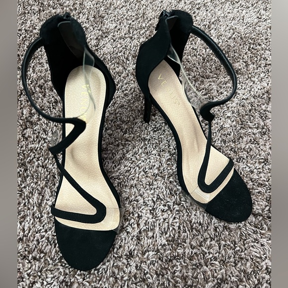 VENUS | Shoes | New Venus Heel With Black And Clear Straps | Poshmark